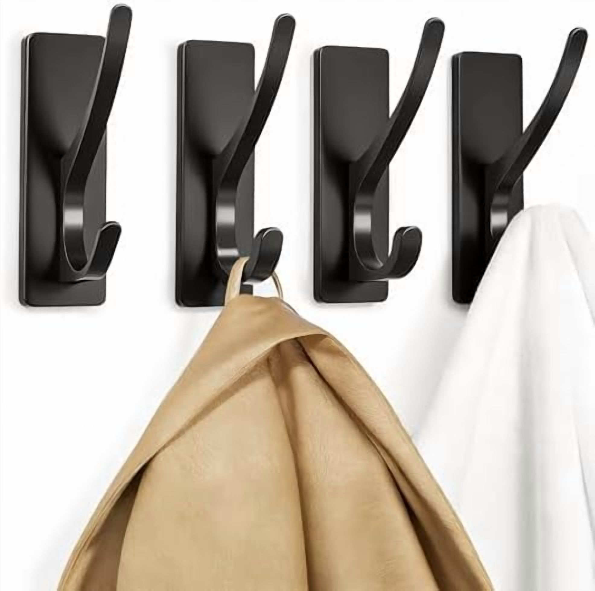 Self Adhesive Coat Hooks for Hanging: Heavy Duty Stainless Wall Hook ...