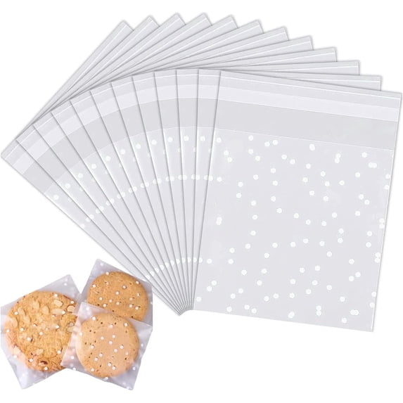 Self Adhesive Cookie Bags, Self Sealing Cellophane Bags,Bexikou 10×15 ...
