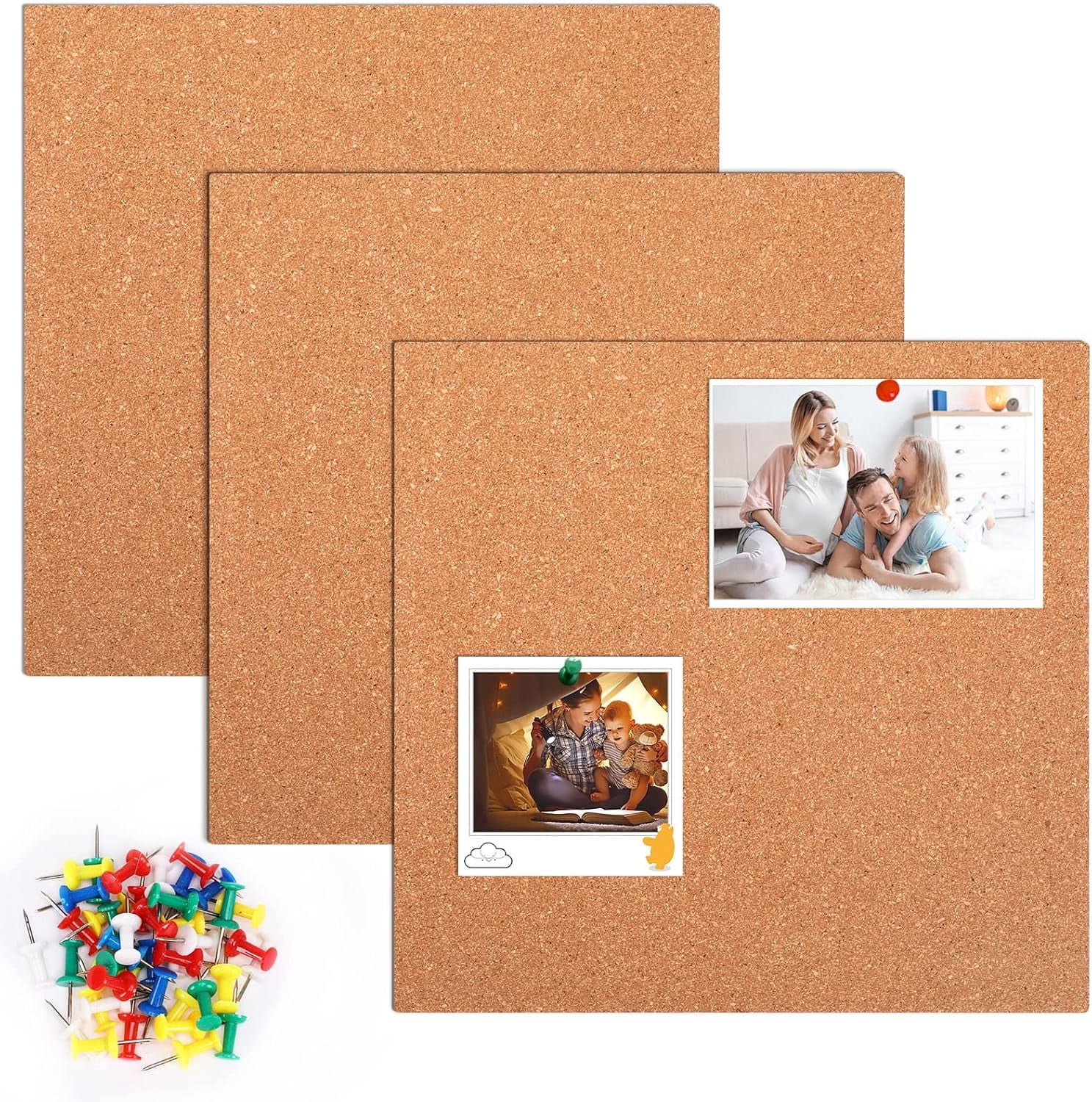 Self-Adhesive Cork Board Tiles Hexagonal Cork Board Mini Wall Bulletin ...