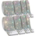 Self Adhesive Crystal Rhinestone Diamond Ribbon 8 Rolls 0.9cm Wide ...