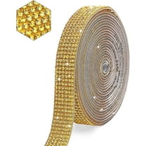 Rhinestone Tape Self-adhesive Diamond Ribbon Gold For Bling Bridal ...