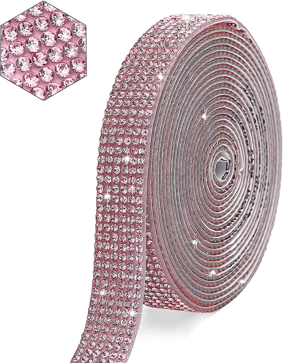 Self Adhesive Crystal Rhinestone Ribbon Strips, 1 Yard Diamond Ribbon ...