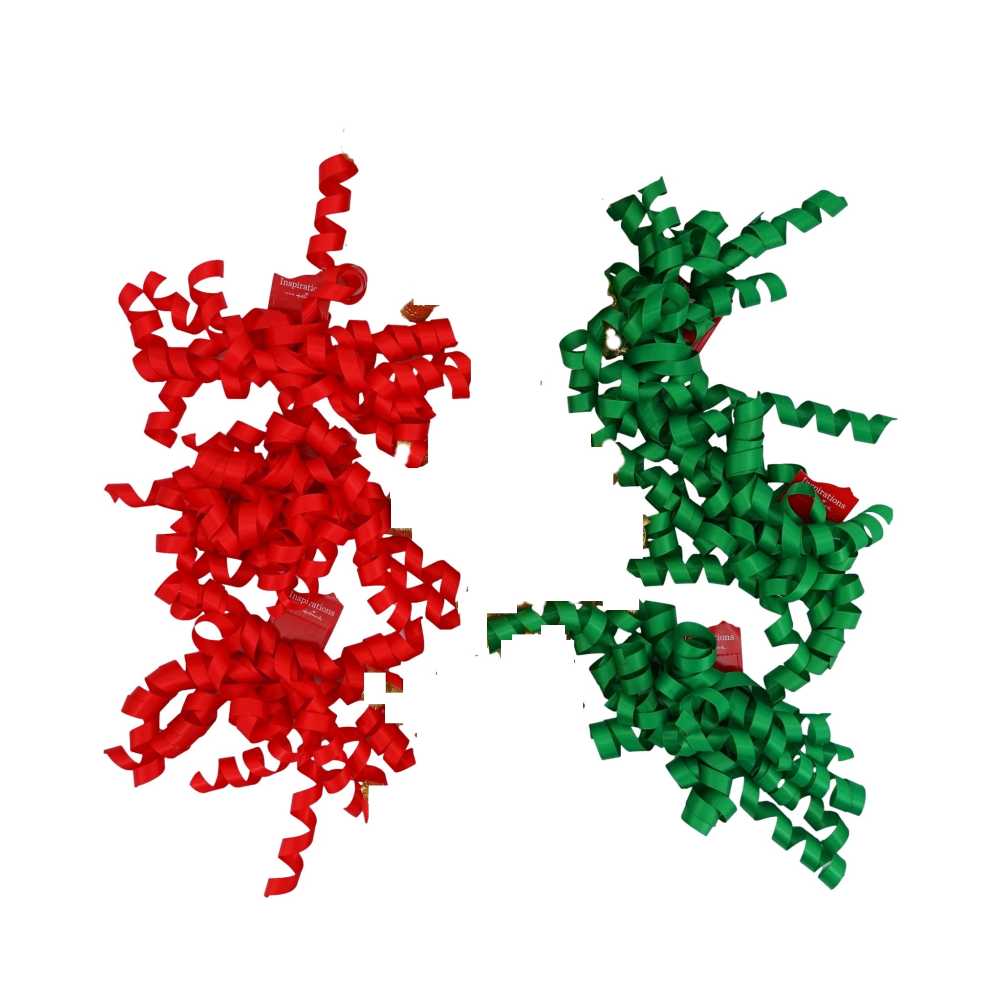 Self Adhesive Curly Ribbons (8 Pack Green Red) Curling Bows Gifts Wrap ...