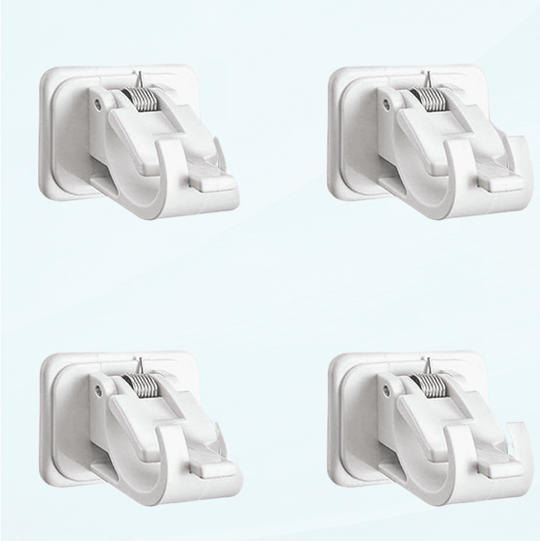 Self Adhesive Curtain Rod Bracket, 4PC Adhesive Curtain Rod Holder,self ...