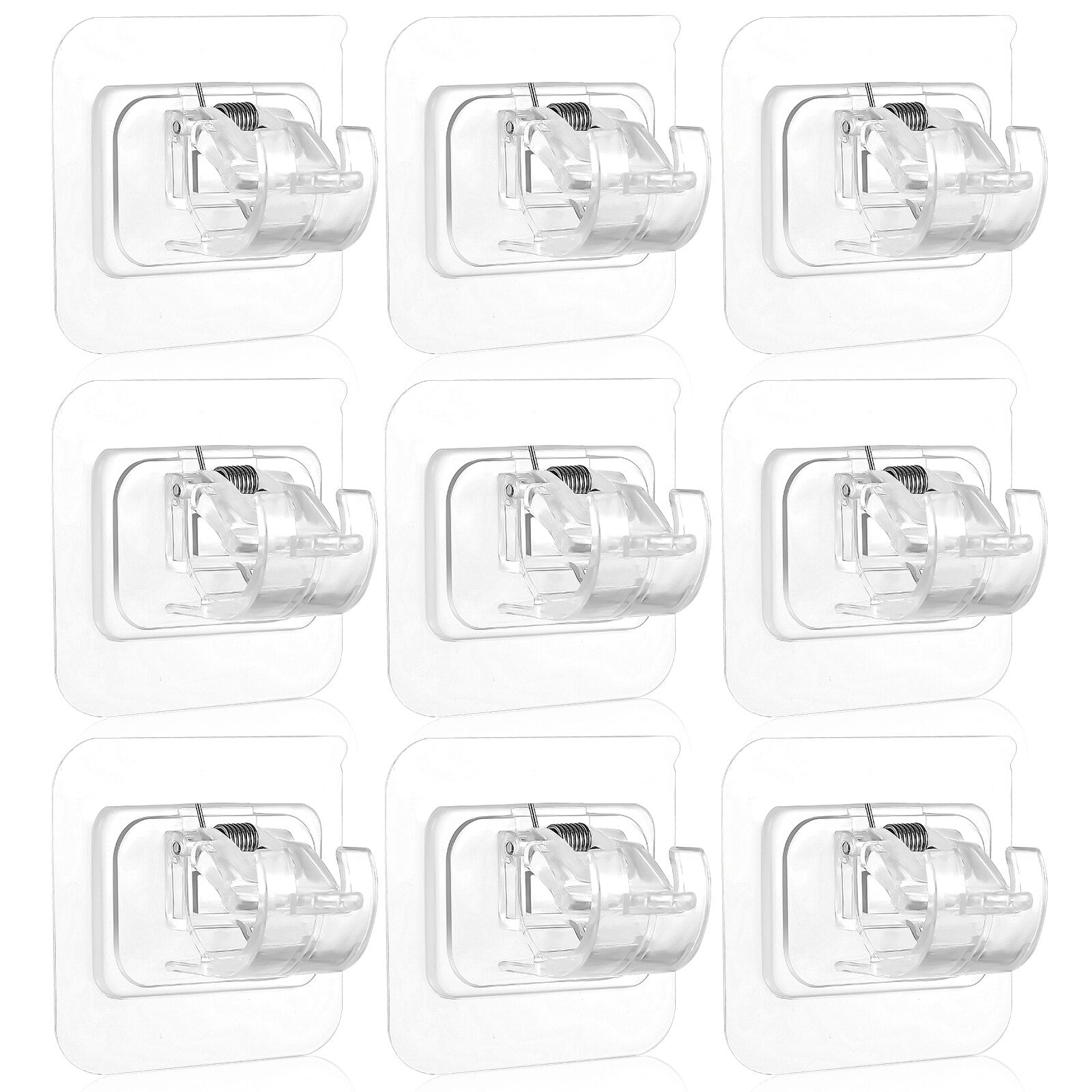 10 Pcs Self Adhesive Curtain Rod Brackets Hooks Holders - Walmart.com