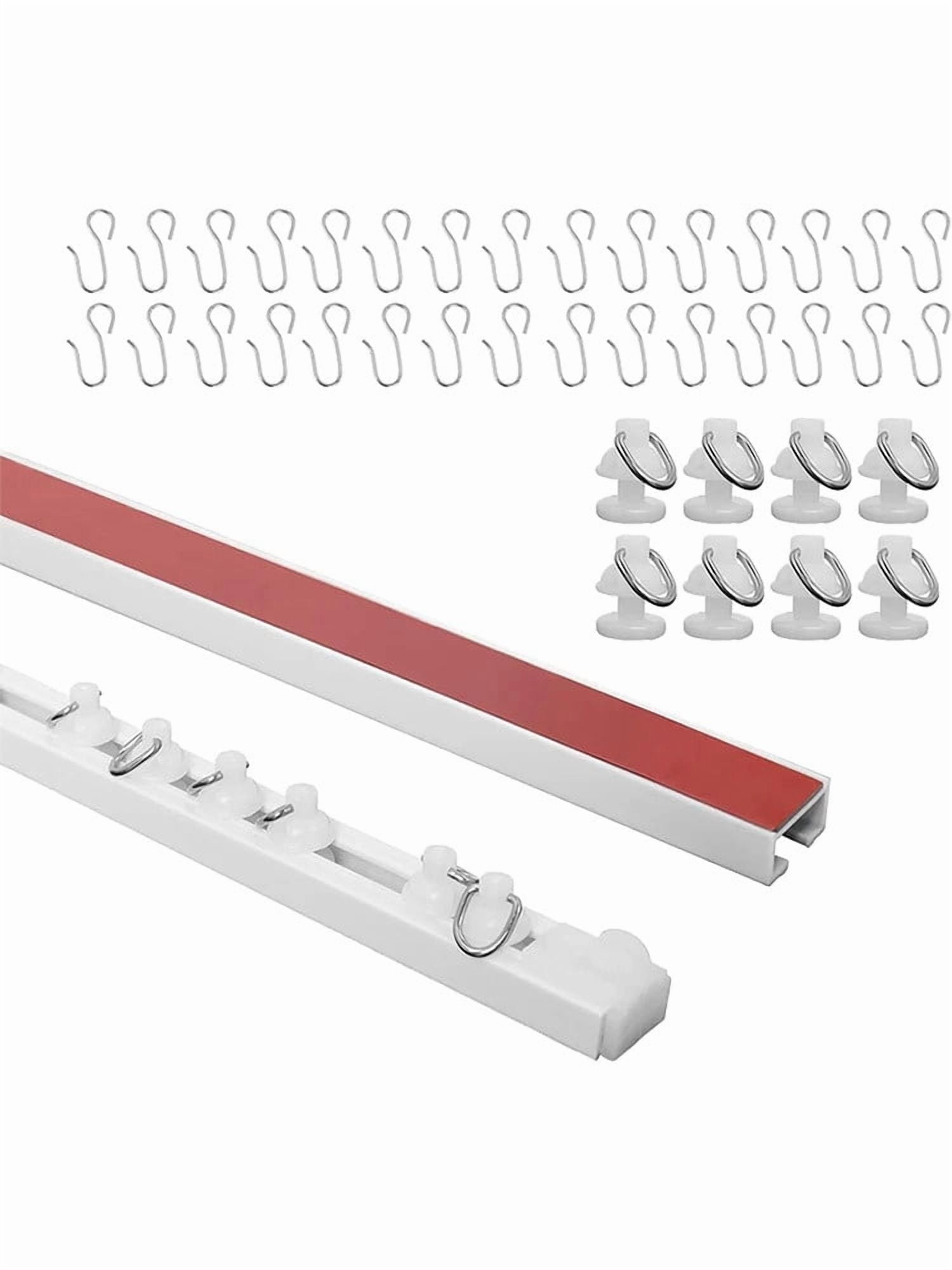 Self Adhesive Curtain Sliding Track Without Punching Nano Silent Track ...
