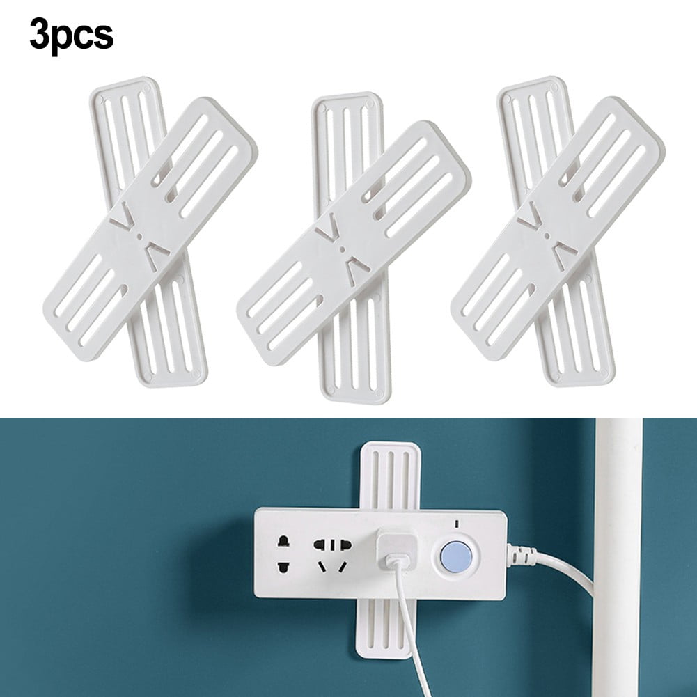Self-Adhesive Desktop Socket Fixer,Adhesive Punch-Free Socket Holder ...