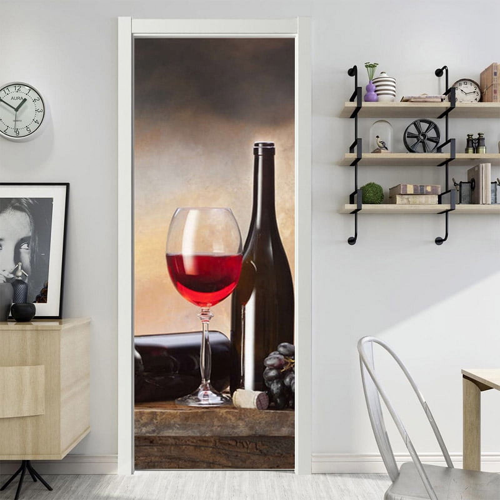 Self Adhesive Door Sticker Custom D Refrigerator Sticker Design ...