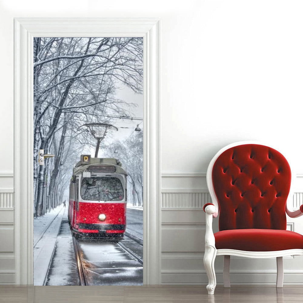 Self Adhesive Door Sticker Interior Stickers TV Furniture Bedroom ...