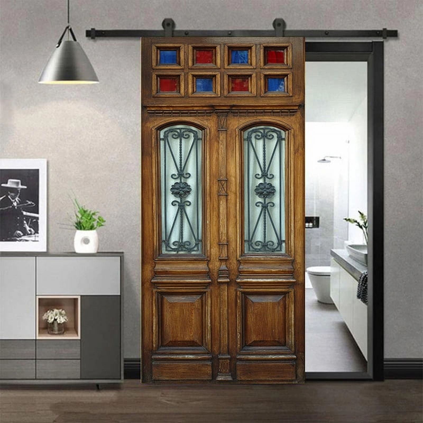 Self Adhesive Door Sticker Modern Abstract ration Stickers Waterproof ...