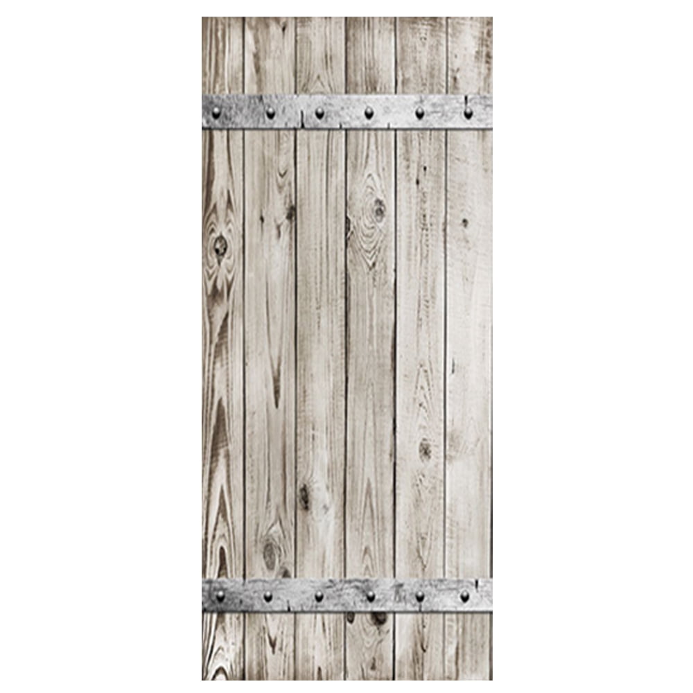 Self-Adhesive Door Stickers Wood Grain DIY Retro Wooden Doors Sticker ...