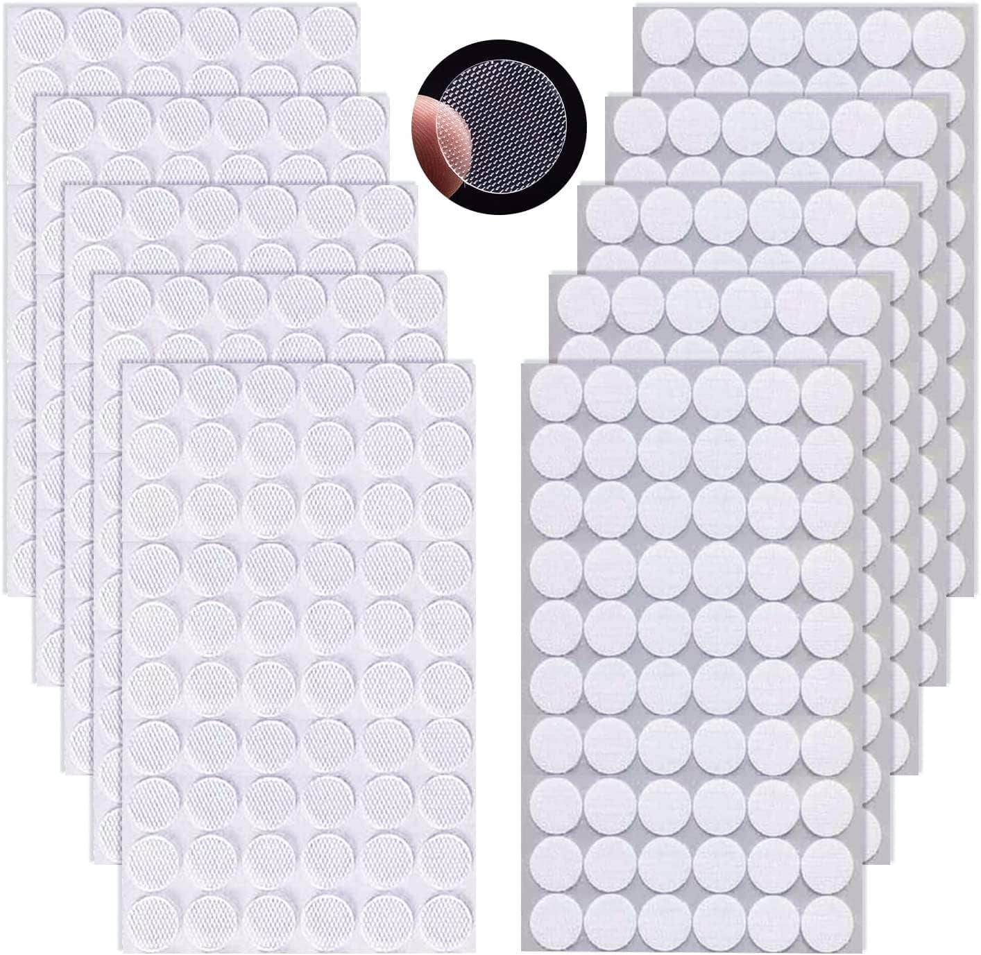 Self Adhesive Dots,600 Pcs (300 Pairs) 0.78"/20 mm Diameter Transparent ...