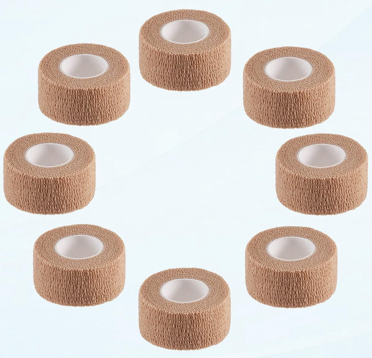 Self-Adhesive Elastic Bandage Wraps - 8 Roll Pack of 1" x 5 yds Stretch ...