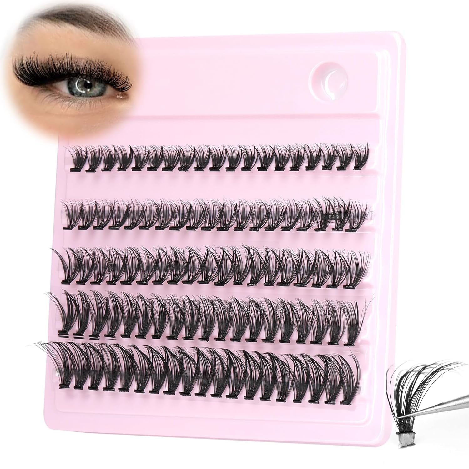 Self Adhesive Eyelashes Cluster Lashes Self Adhesive 40D Wispy Lashes ...