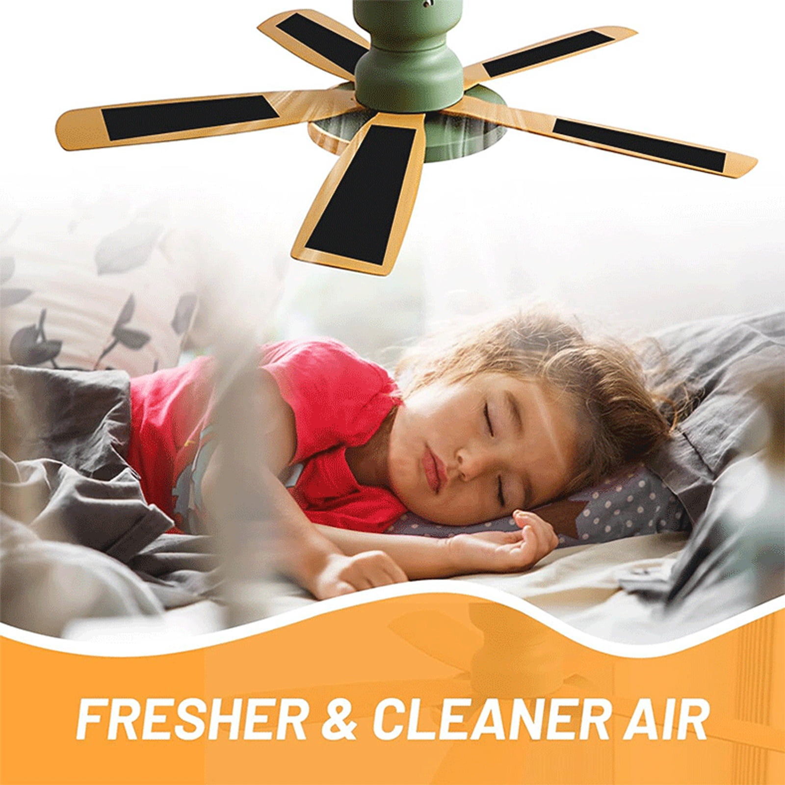 Self-Adhesive Fan Blade Filter, 5-Pack Rectangular Ceiling Fan Air ...