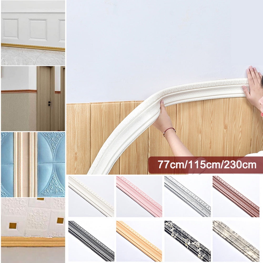 Self Adhesive Flexible Foam Molding Trim, 3D Sticky Decorative Wall ...
