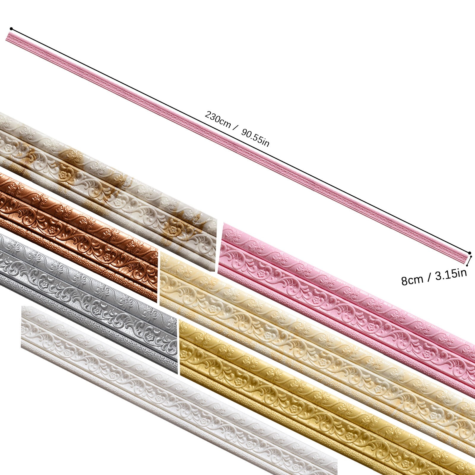 Self Adhesive Flexible Foam Molding Trim, 3D Sticky Decorative Wall ...