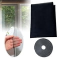 Self-Adhesive Fly Screen Mesh 51"x59", Cut-to-Size Window Net with ...