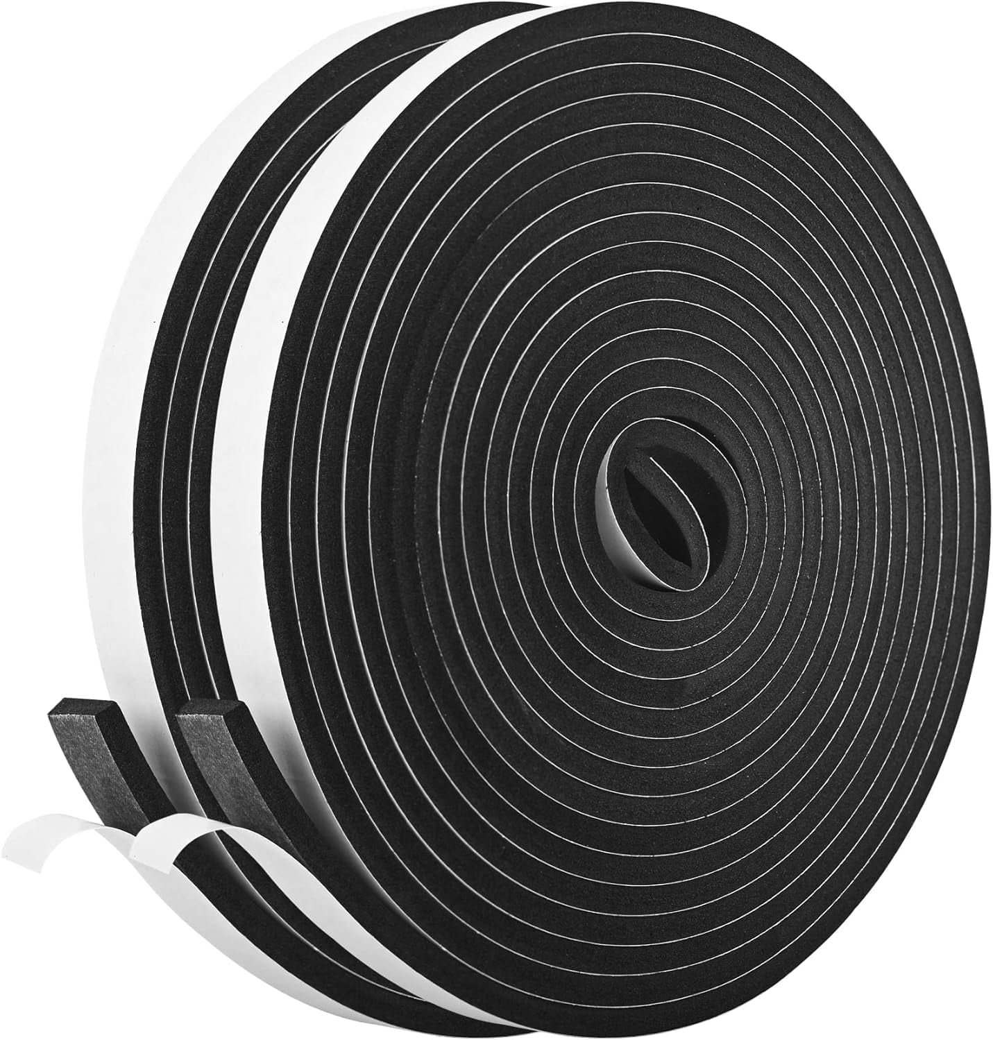 Self Adhesive Foam Tape Weatherstrip 1/2In x 1/4In x 42Ft High Density Foam Insulation Strips ...