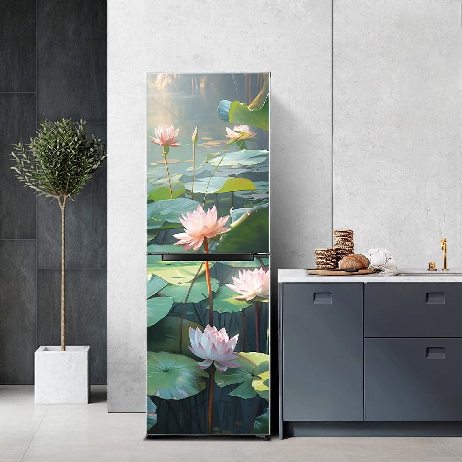 Self Adhesive Fridge Door Mural Sticker, Peel and Stick Removable ...