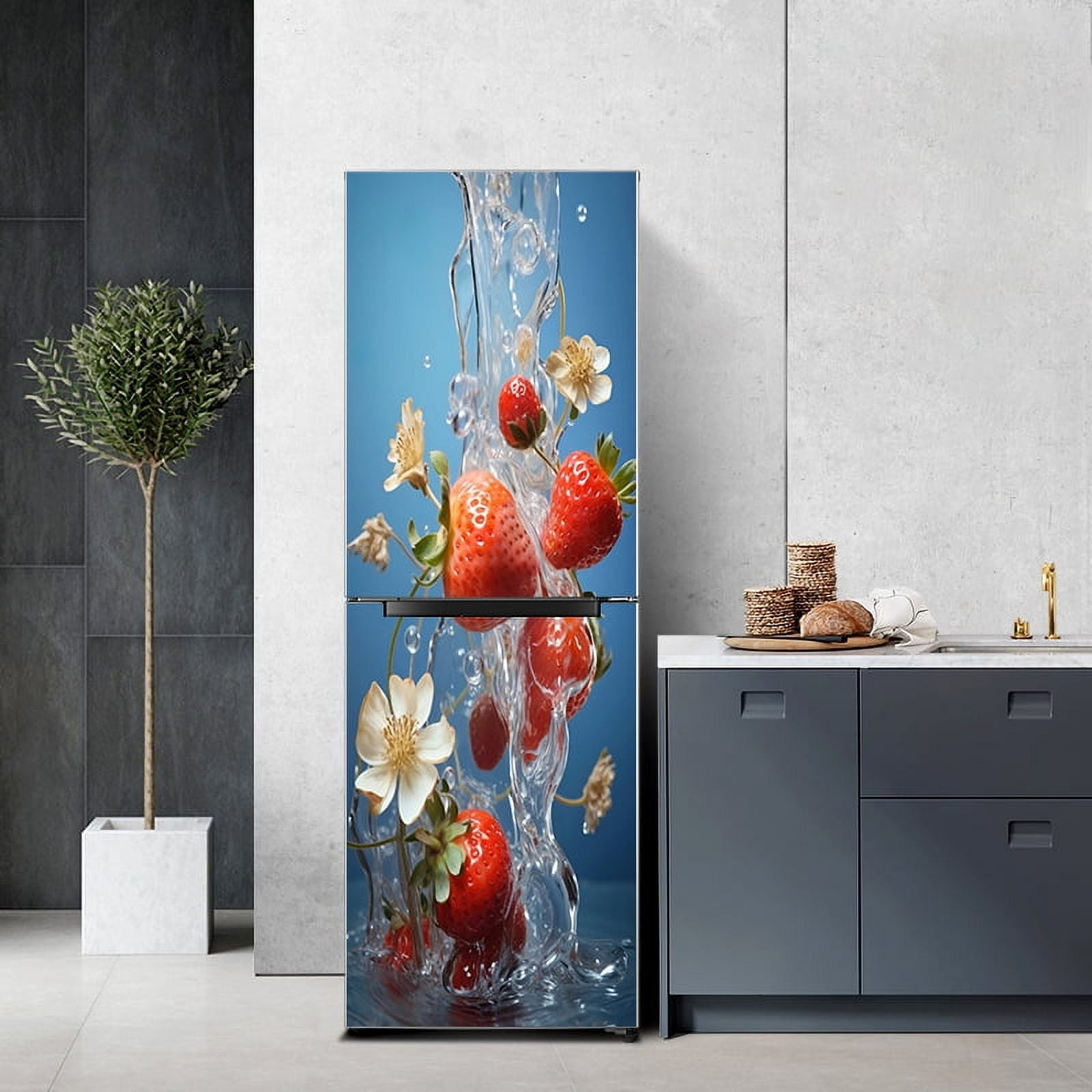 Self Adhesive Fridge Door Mural Sticker, Peel and Stick Removable ...