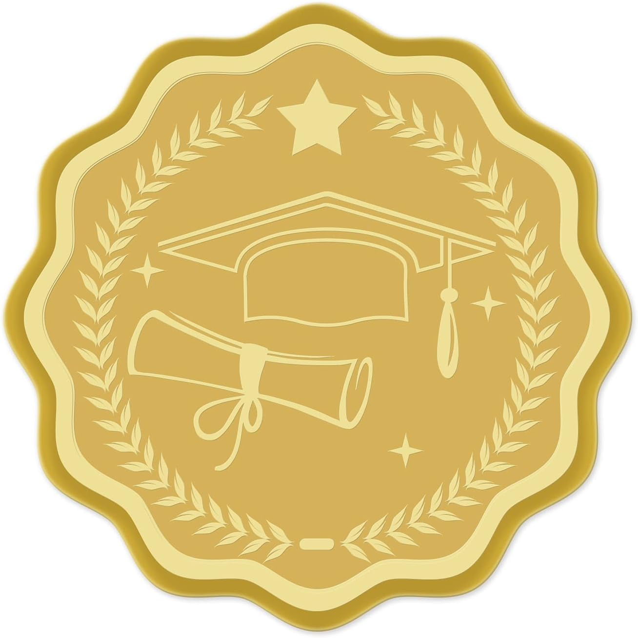 Self Adhesive Gold Foil Embossed Stickers Medal Decoration Sticker Hat ...