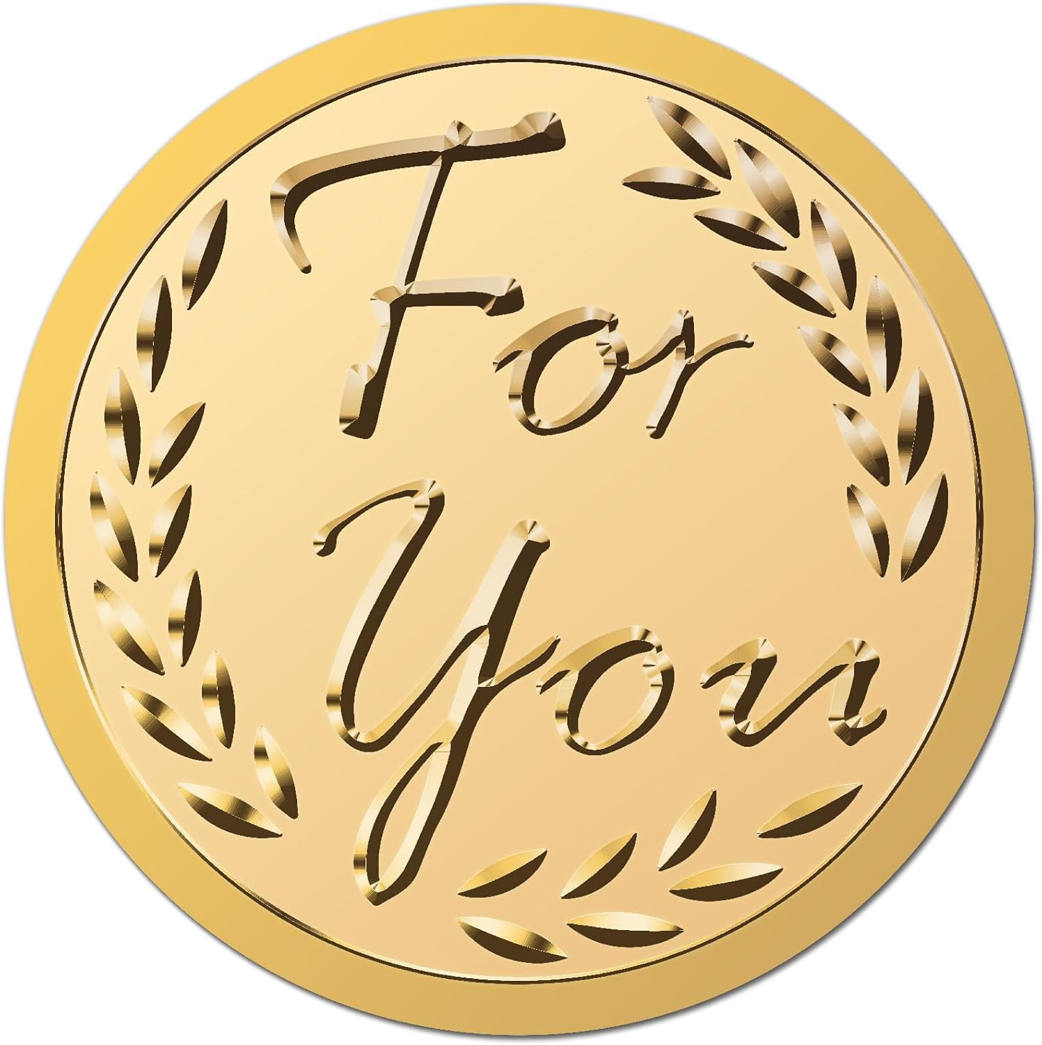 Self Adhesive Gold Foil Embossed Stickers - Walmart.com