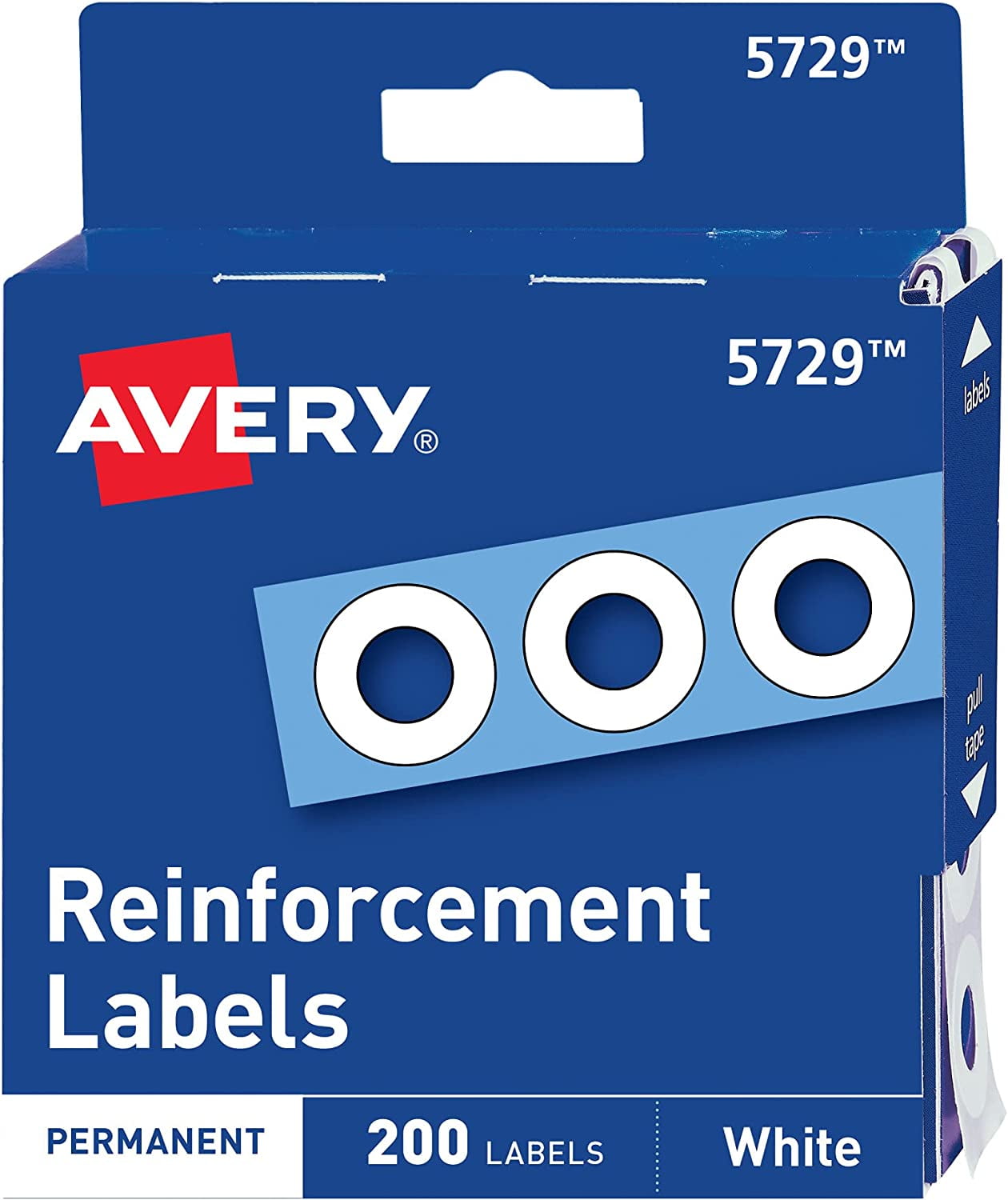 Self-Adhesive Hole Reinforcement Stickers, 1/4" Diameter Punch Labels ...