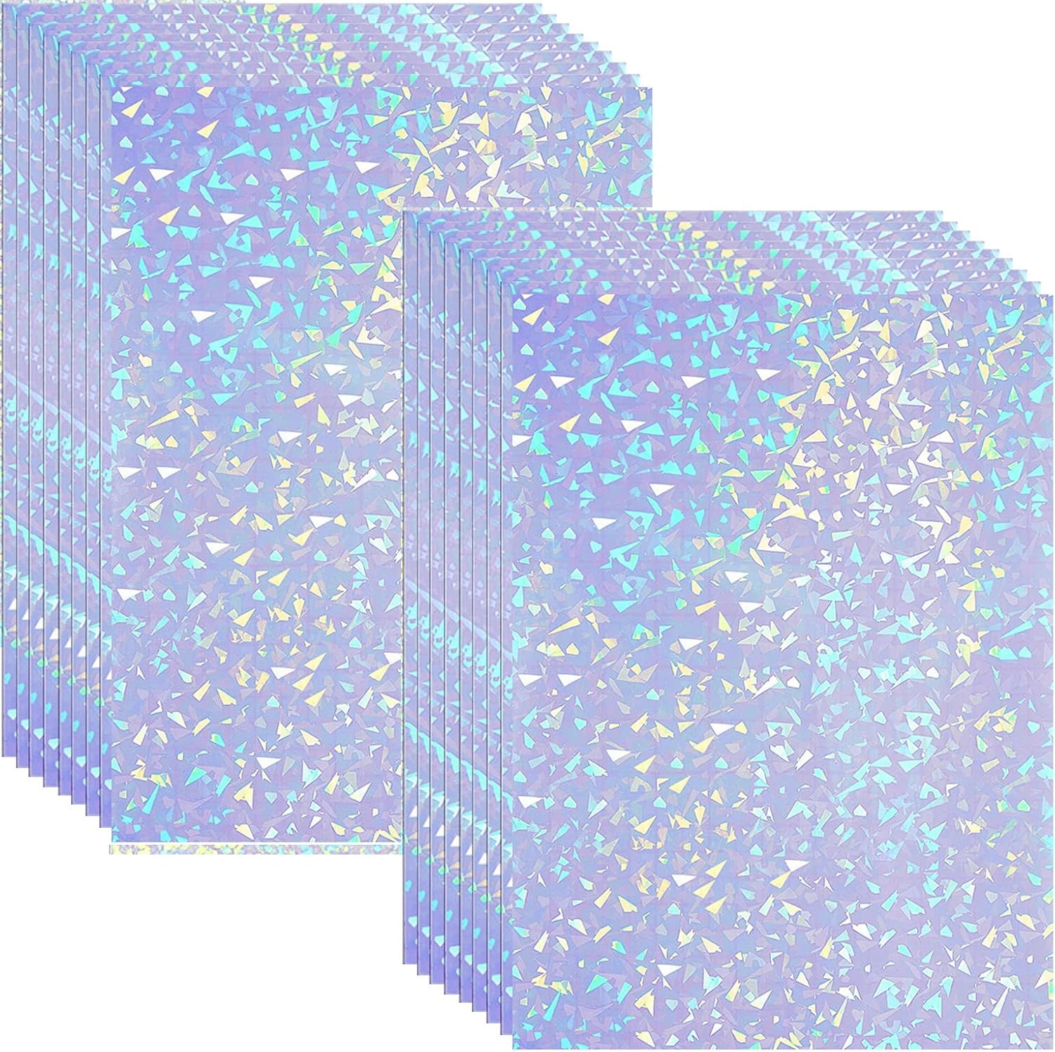Self-Adhesive Holographic Film,Bexikou Holographic Stickers Paper,A4 ...
