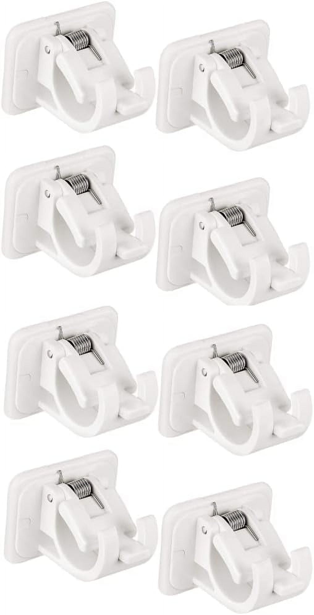 Self Adhesive Hook Curtain Rod Bracket Drapery Hook Holder White ...