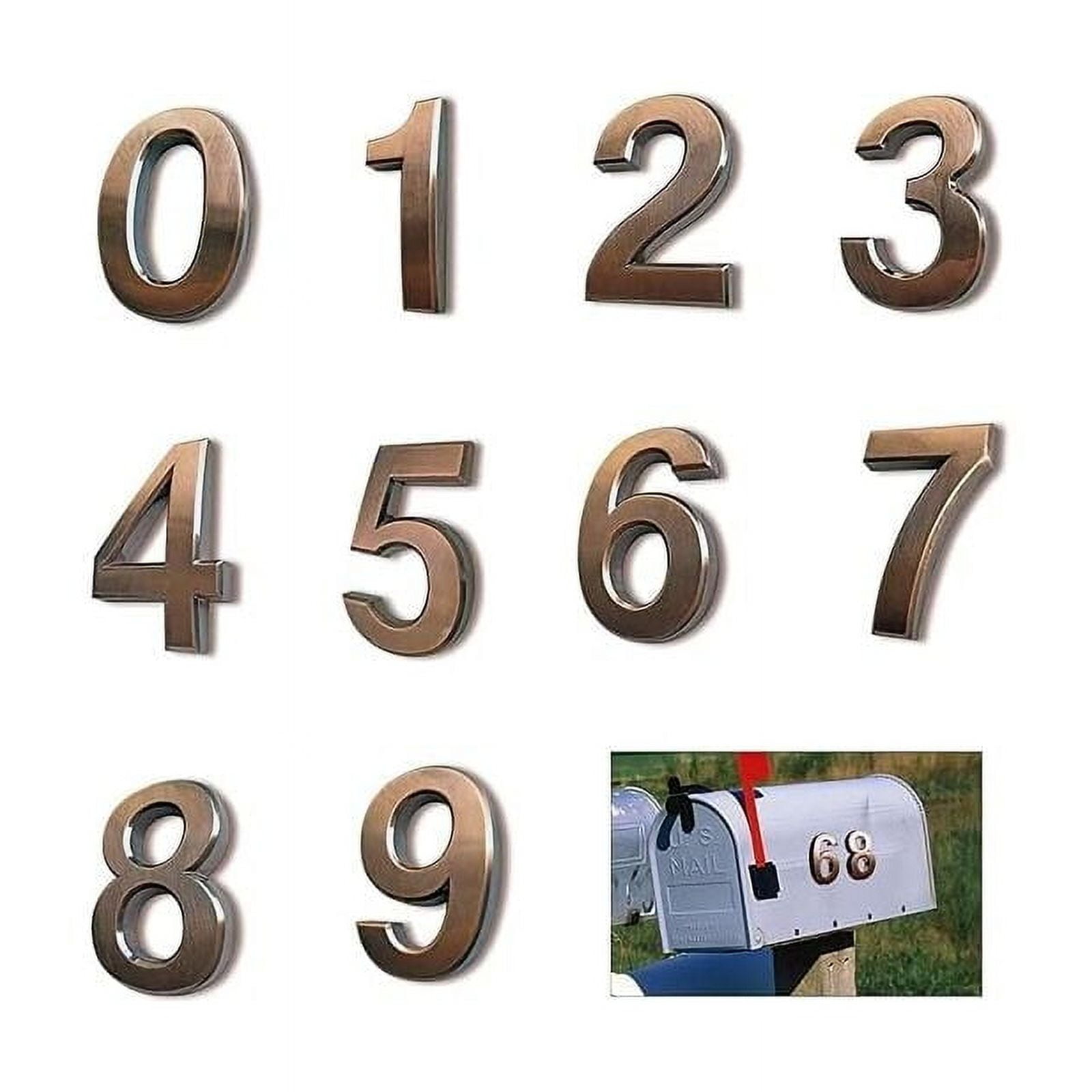 Self Adhesive House Numbers, Classic 3D Arc Design ABS Engineering ...