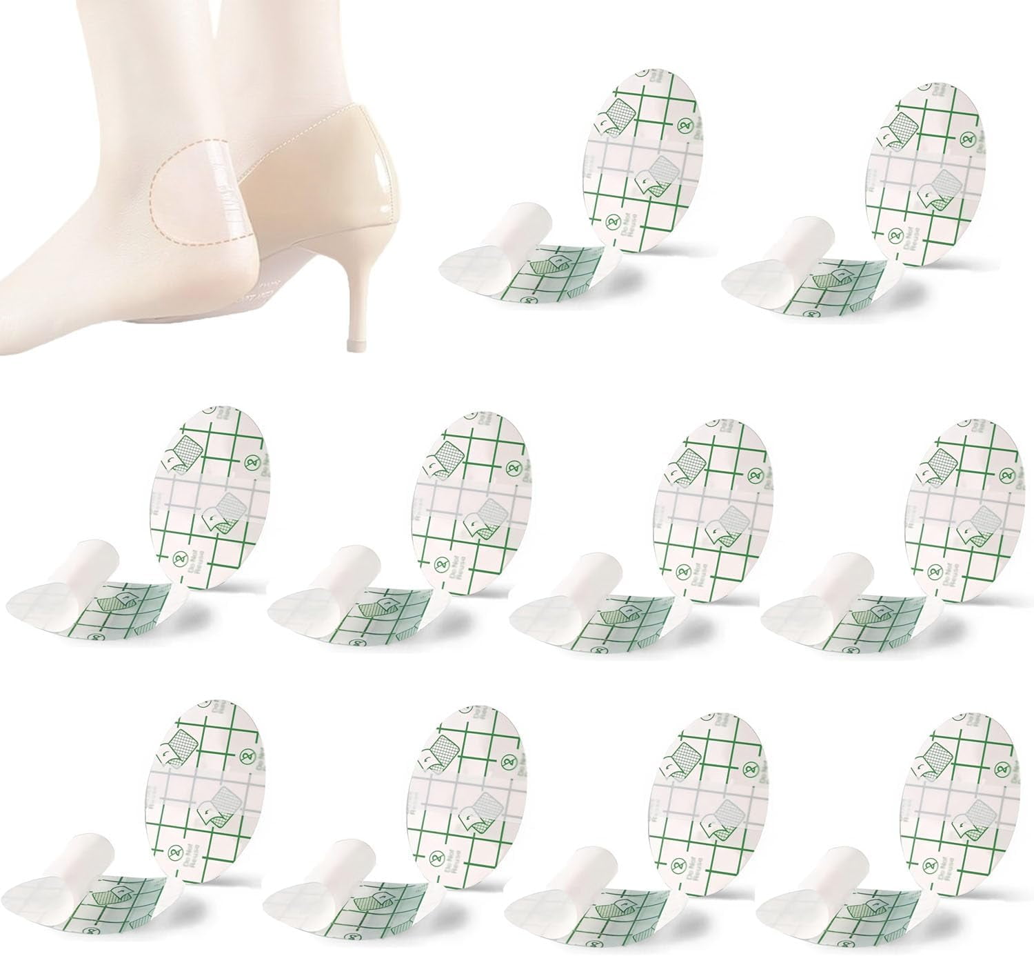 Self-Adhesive Invisible Heel Anti-wear Sticker 50 PCS, Heel Protector ...