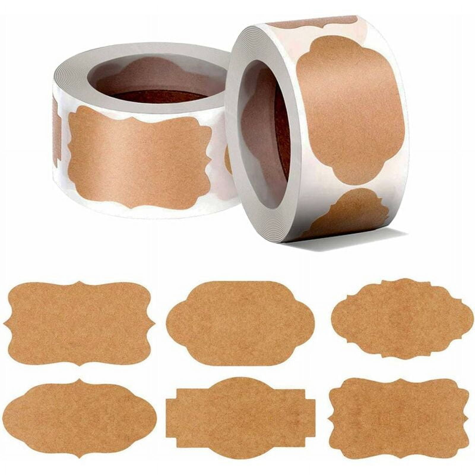Self-Adhesive Jar Labels, Brown Kraft Paper for Personalized Packaging ...
