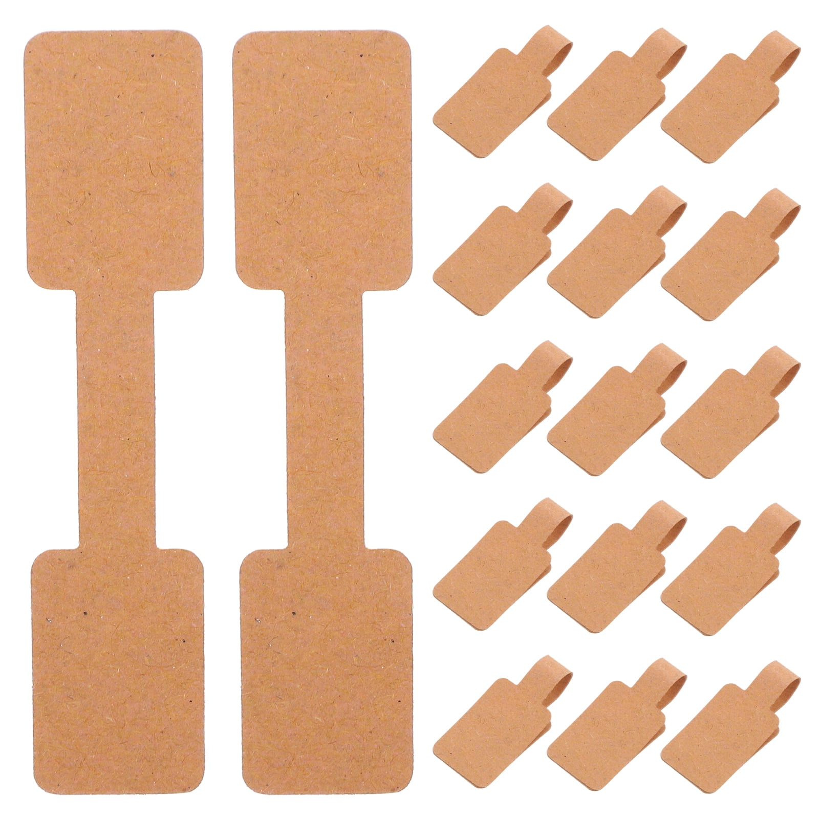 Self Adhesive Jewelry Tags,200Pcs Blank Brown Paper Prices Tag Labels ...