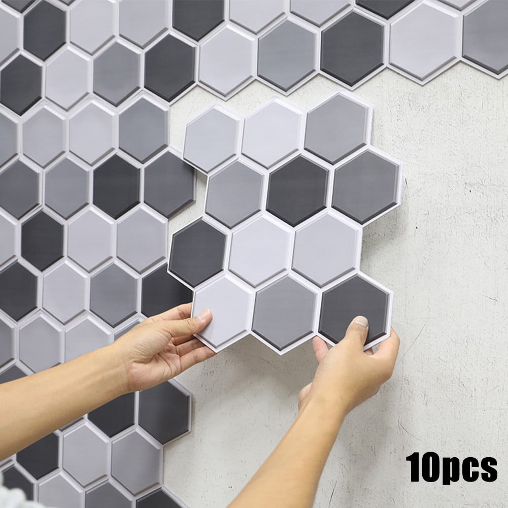 Self-Adhesive Kitchen Wall Tiles Stickers Bathroom Mosaic Stickers Wall ...
