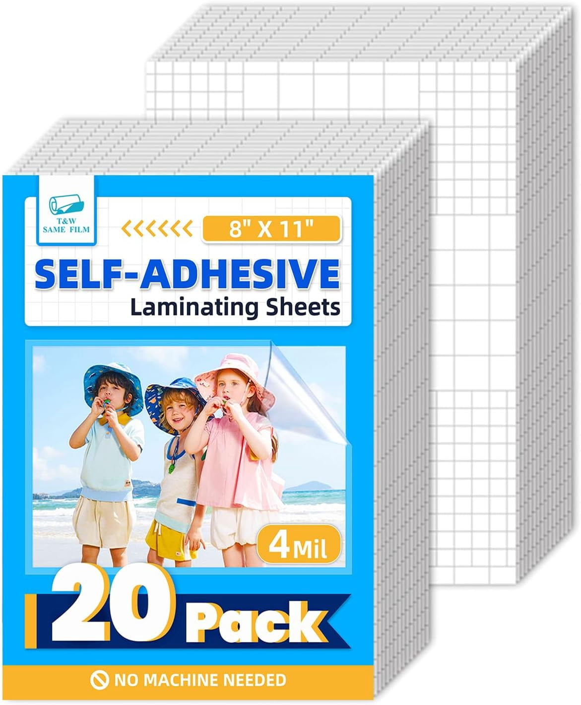 Self Adhesive Laminating Sheets, 4mil, 8 x 11 Inch No Heat Laminating ...