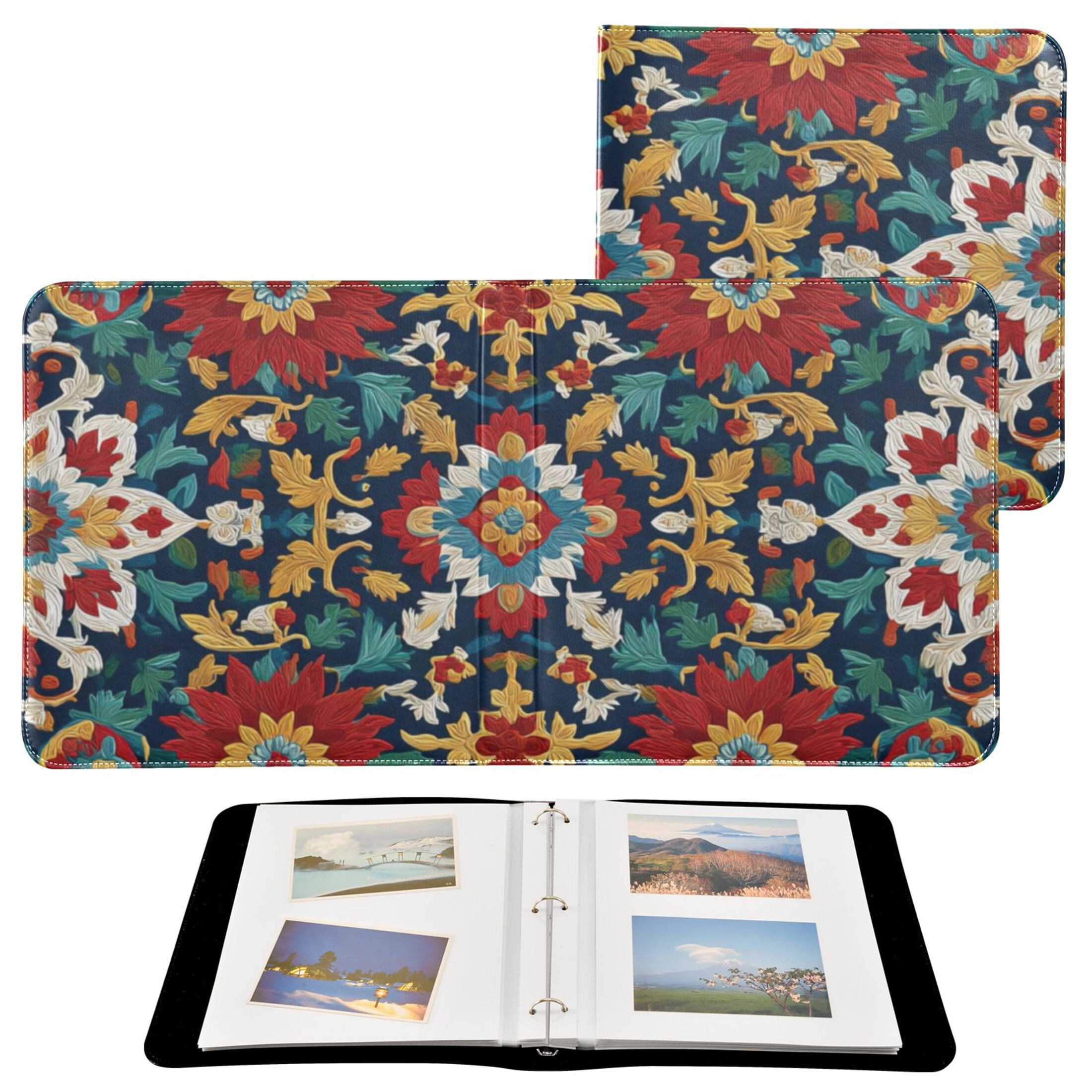 Self-Adhesive Leather Photo Album Gift For Memories Persian Pattern ...