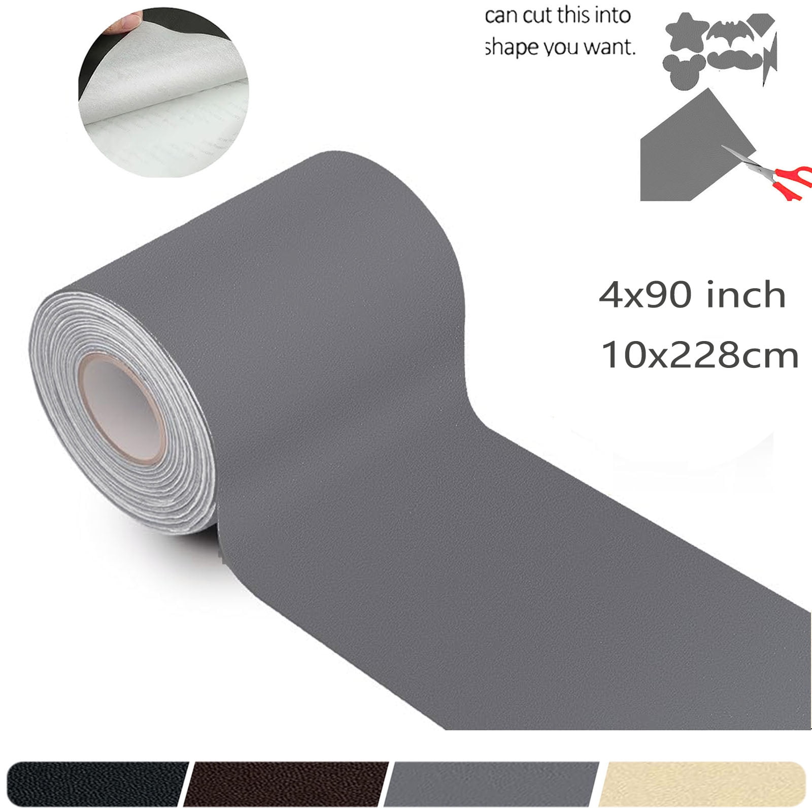 XINLTC Self Adhesive Leather Repair Patch Kit , Gray, 4 x 90 inch ...