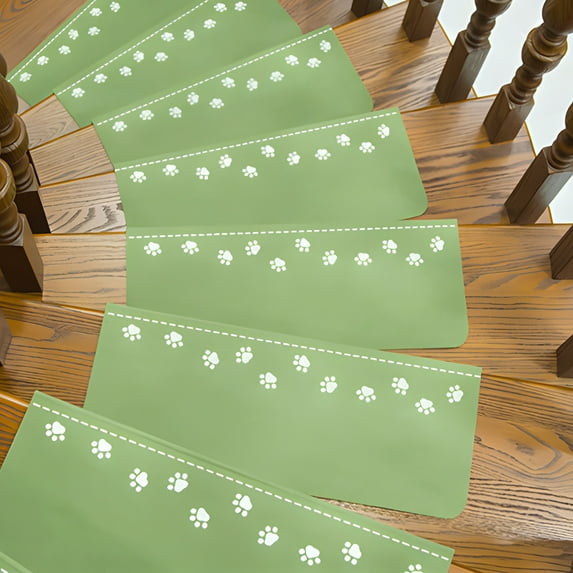 Self-Adhesive Luminous Stair Treads | Paw Print Design Non-Slip Step ...