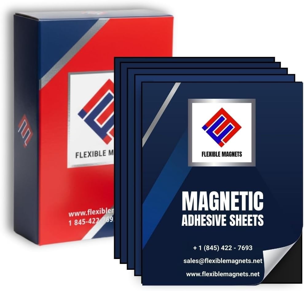 Flexible Magnets Self Adhesive Sheets, 8x10 20 mil - 10 pack, Ideal for ...