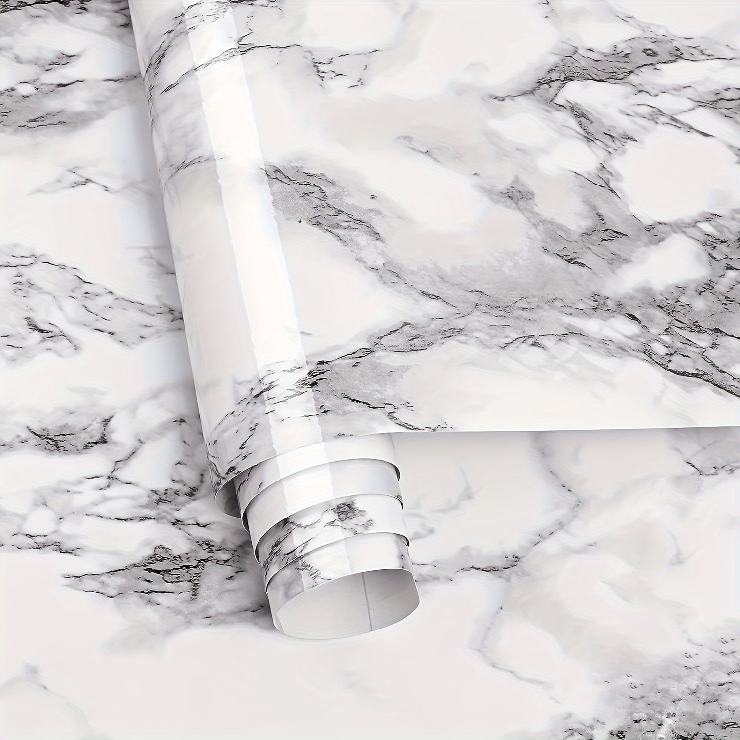 Self-Adhesive Marble Vinyl Wallpaper Roll, Brick Stone Wood Style ...