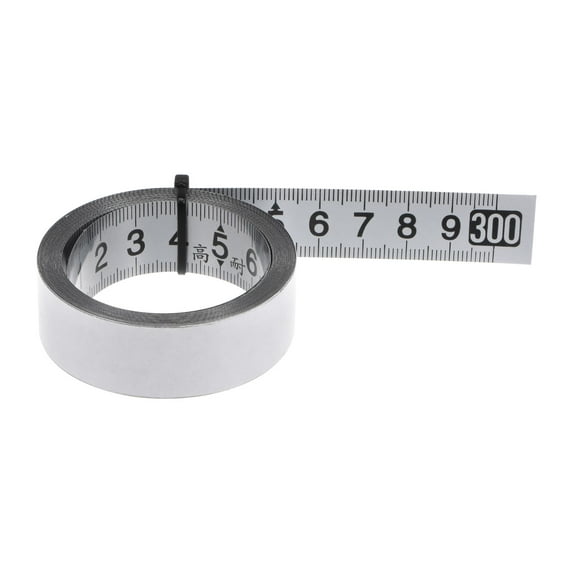 Self-Adhesive Measuring Tape 300cm Stainless Steel Metric Left to Right ...