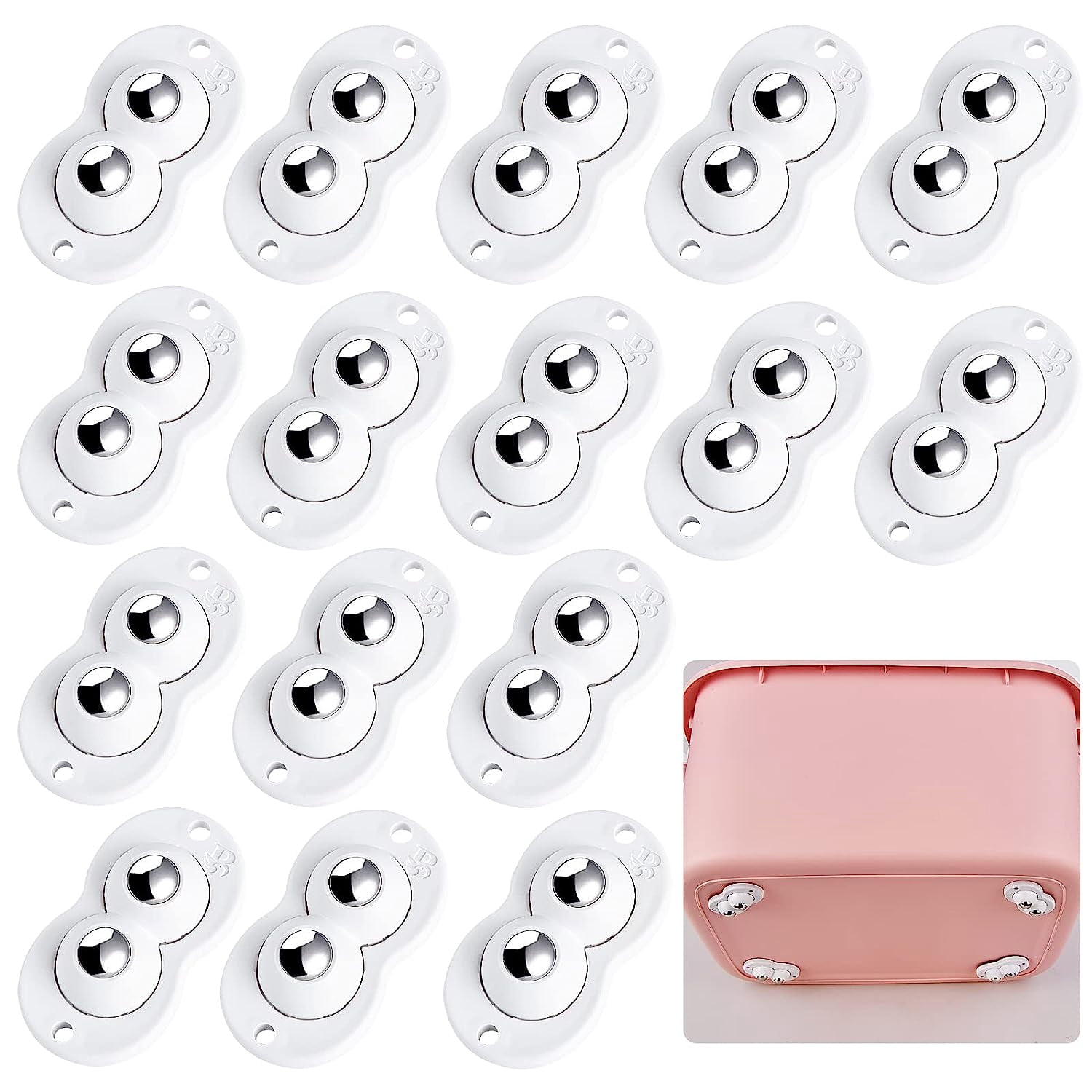 Self Adhesive Mini Caster Wheels, 360 Degree Wheels for Appliances ...