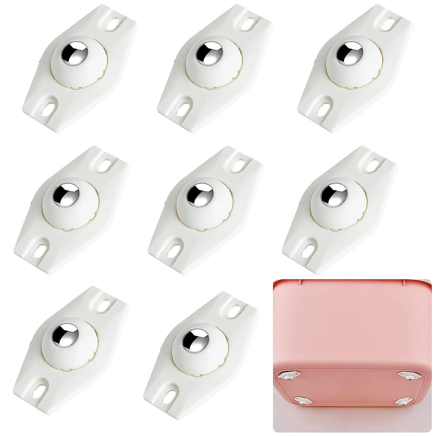 Self Adhesive Mini Caster Wheels, 360 Degree Wheels for Appliances ...