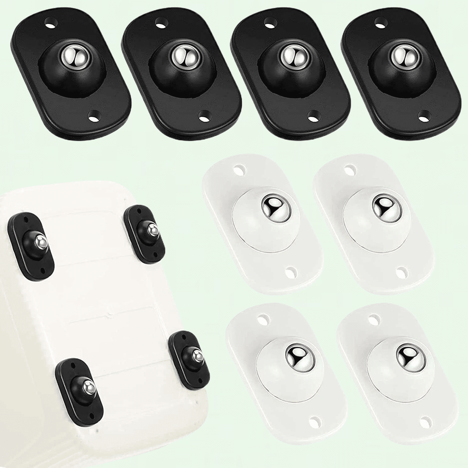 Self Adhesive Mini Caster Wheels, 360° Rotation Universal Wheel, Sticky ...