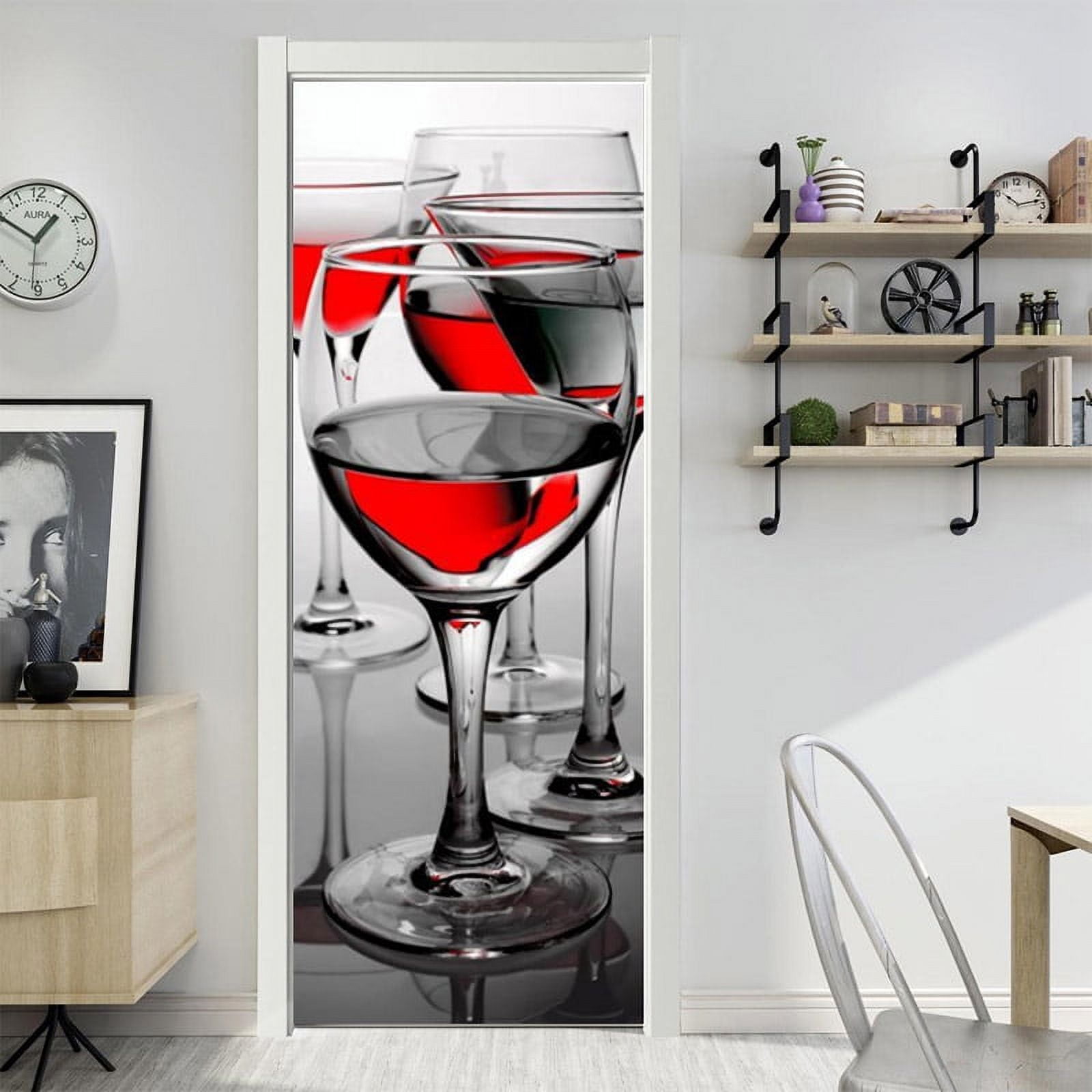 Self Adhesive Modern Door Sticker Custom 3D Refrigerator Sticker Design ...