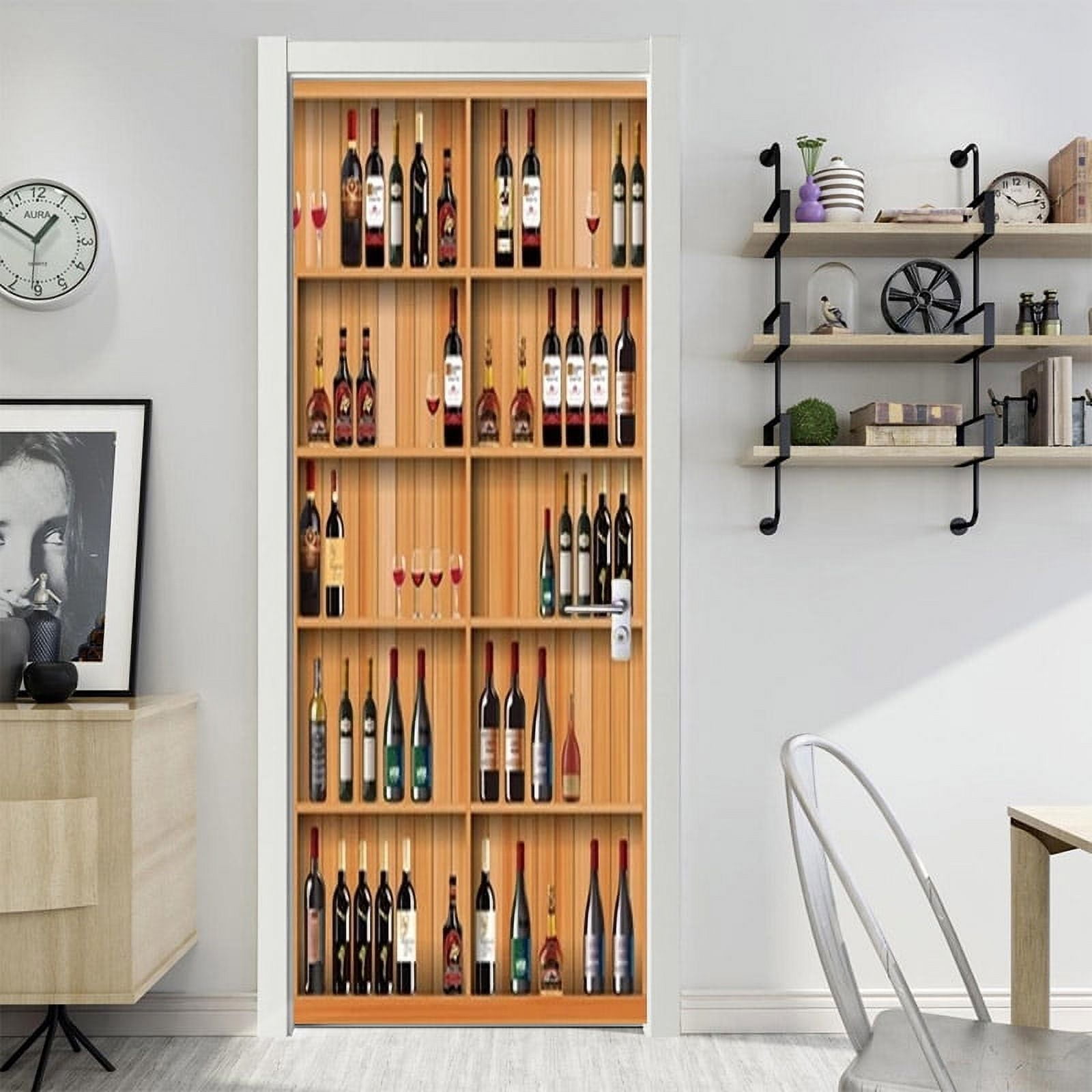 Self Adhesive Modern Door Sticker Custom 3D Refrigerator Sticker Design ...