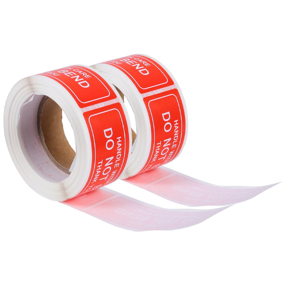 2 Rolls Adhesive Fragile Shipping Stickers Self Adhesive Warning Labels ...