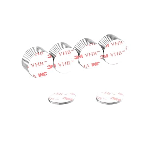 Self Adhesive N42 Super Strong Neodymium Disc Magnets - 3/4”D x 1/16”H ...