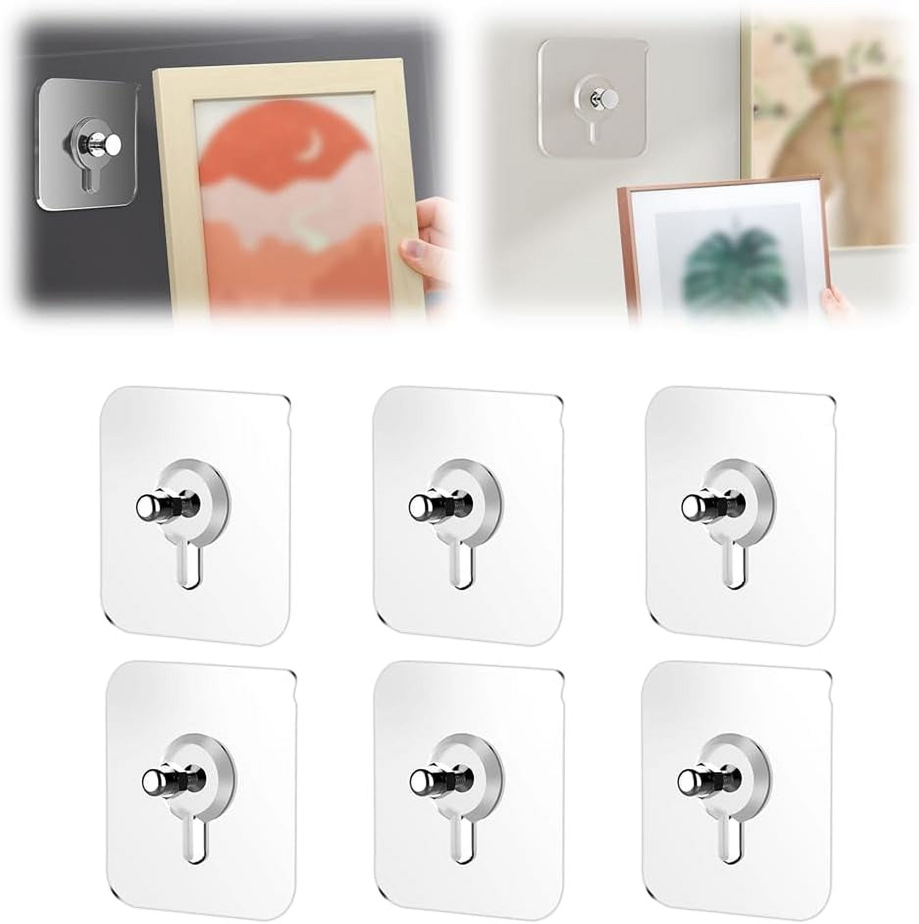 Self Adhesive Nails Wall Mount Non-Trace Screw Hook Stickers, 2024 New ...